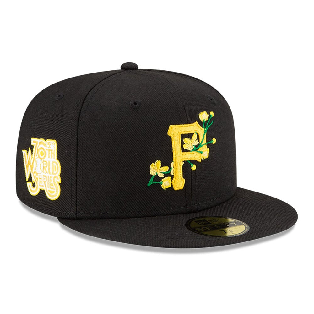 Pittsburgh Pirates MLB Side Patch Bloom Black 59FIFTY Fitted Cap ...