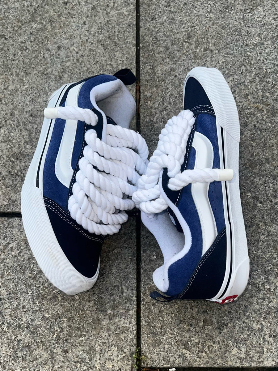 Blue Vans knu Skool with X ROPE LACES – Baytriage